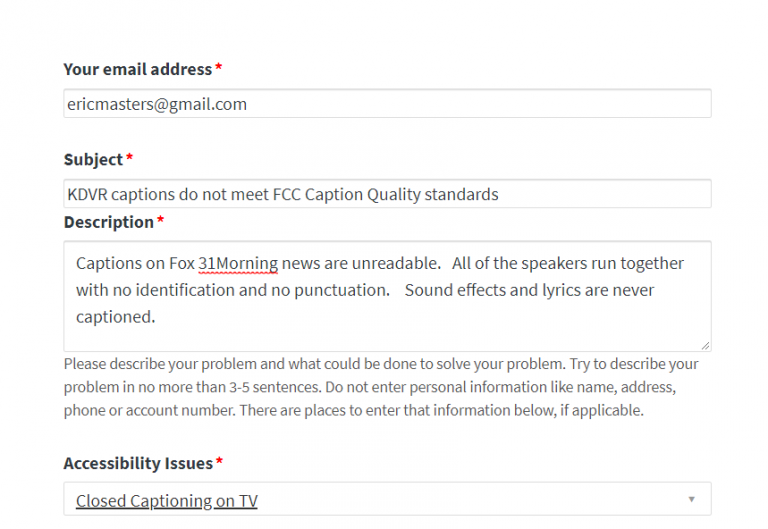 How to file a captioning complaint with the Federal Communications ...