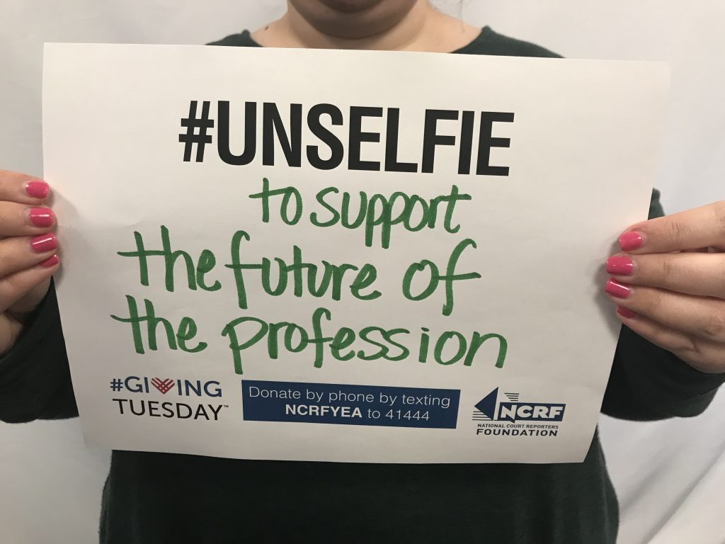 Showcase your support of NCRF this giving season with an #unselfie