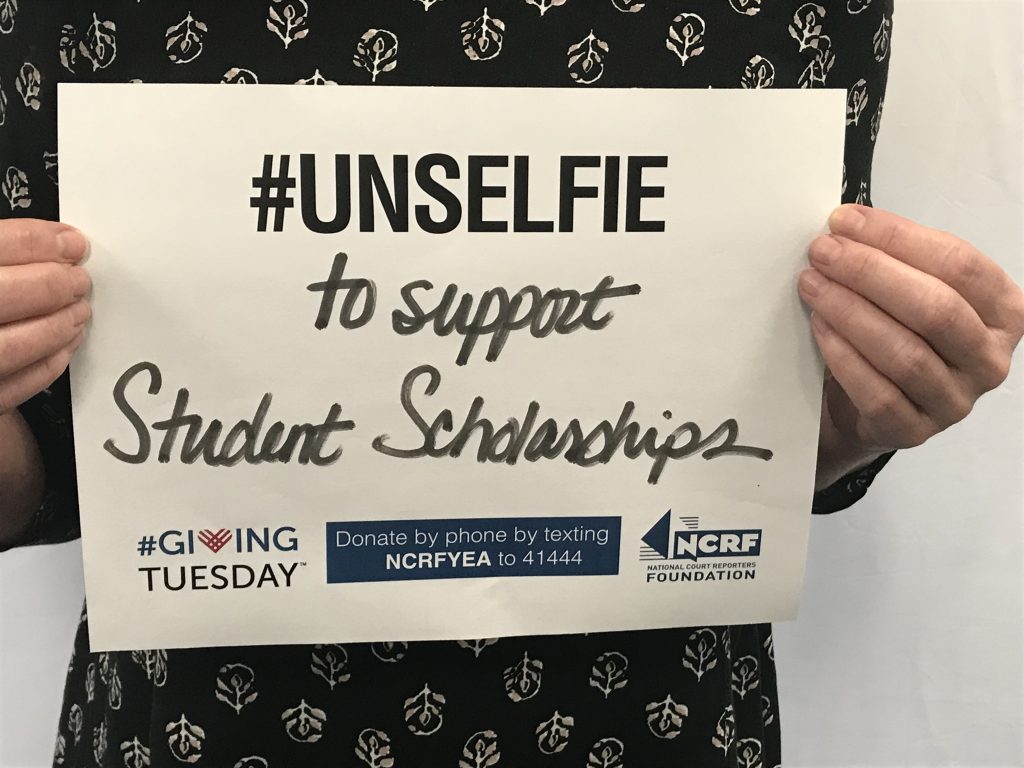 Showcase your support of NCRF this giving season with an #unselfie