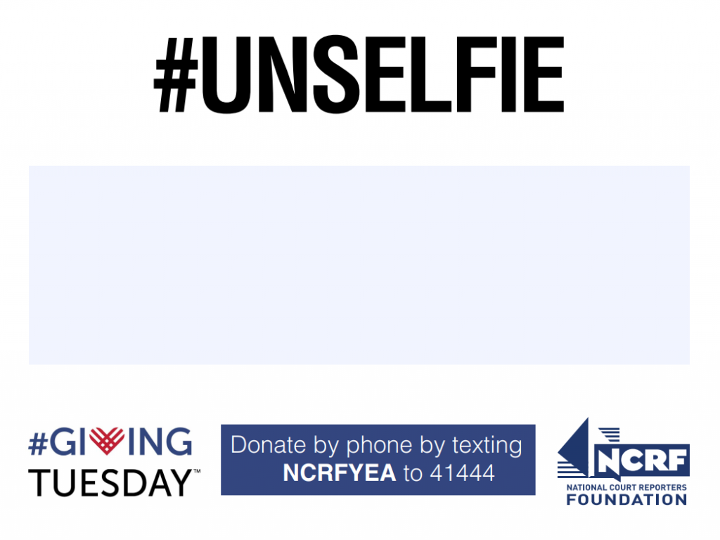 Showcase your support of NCRF this giving season with an #unselfie