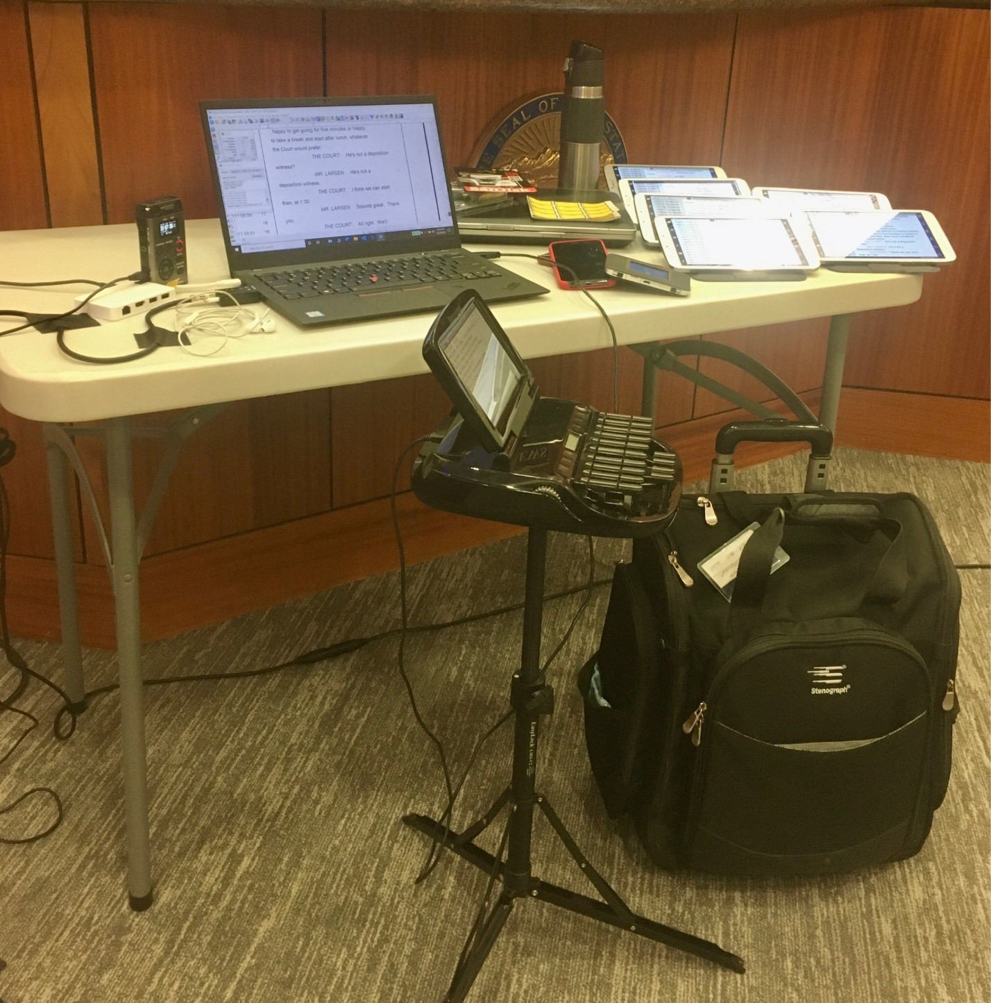 Ask the techie: What’s in your steno bag?